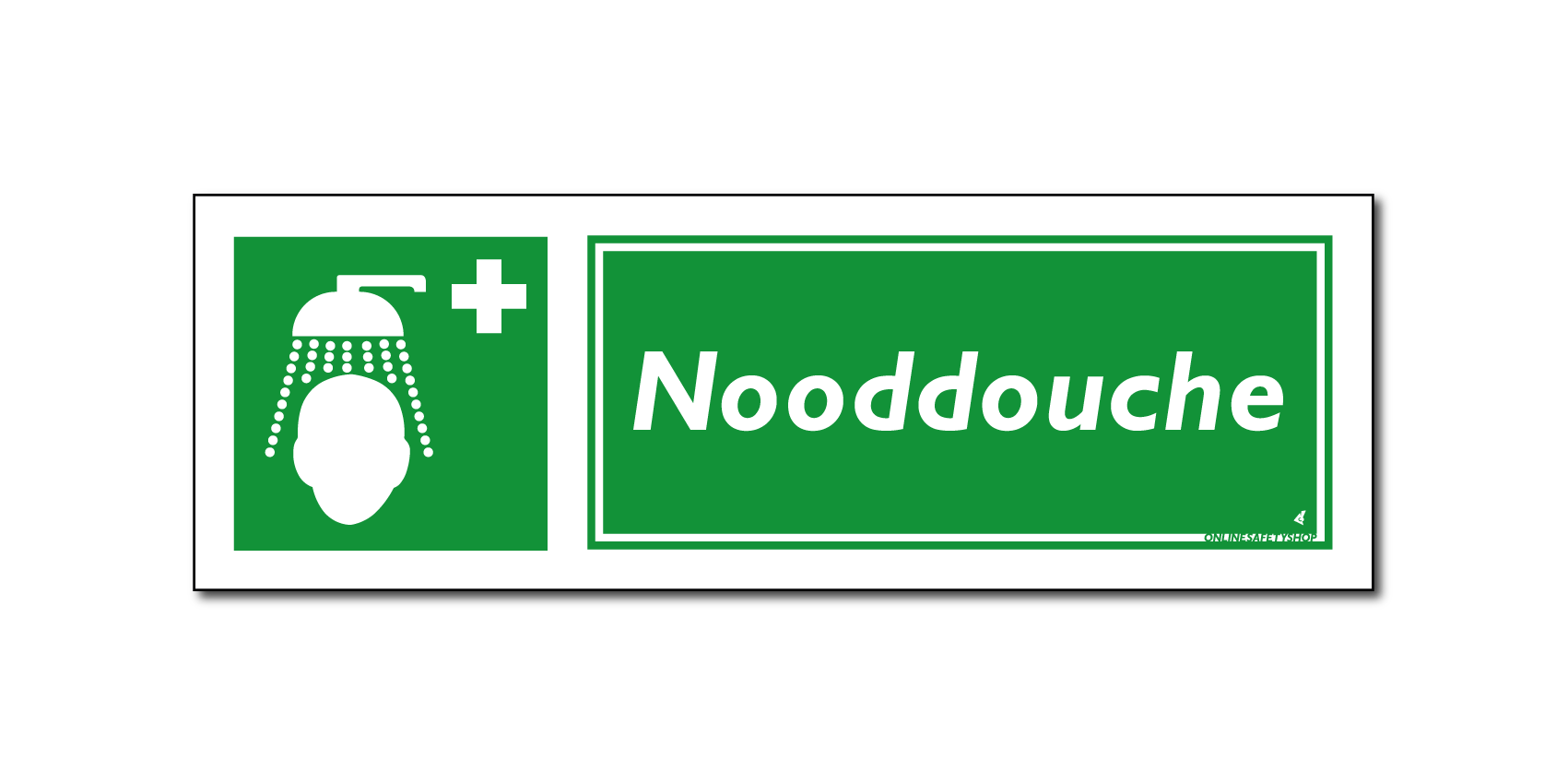 Ontdek de Hulpverlening Nooddouche Bord / Sticker