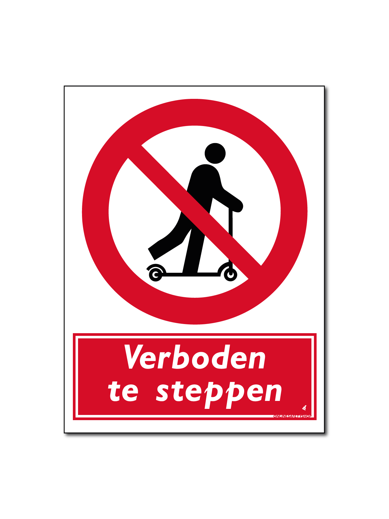Verboden te Steppen Bord / sticker - Duurzaam & Weerbestendig