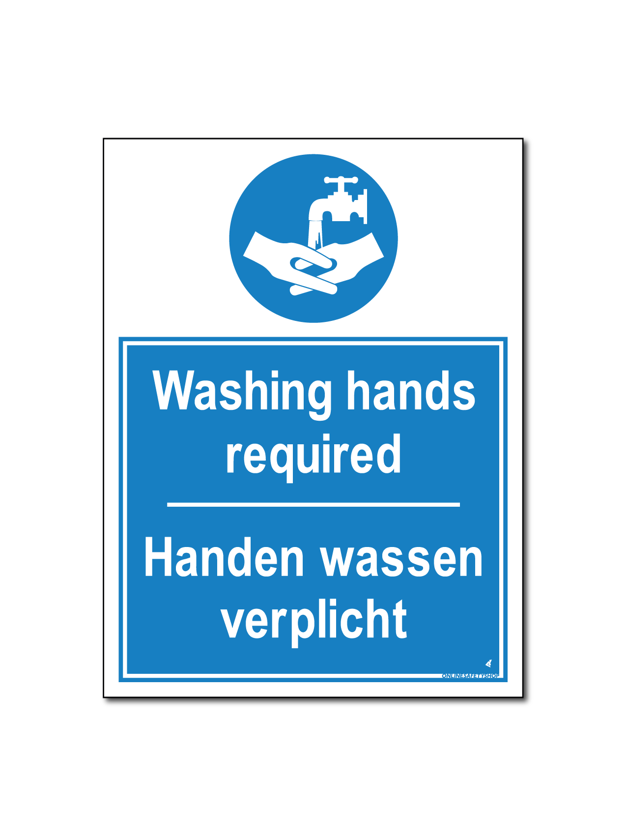 Washing Hands Required | Handen Wassen Verplicht Bord