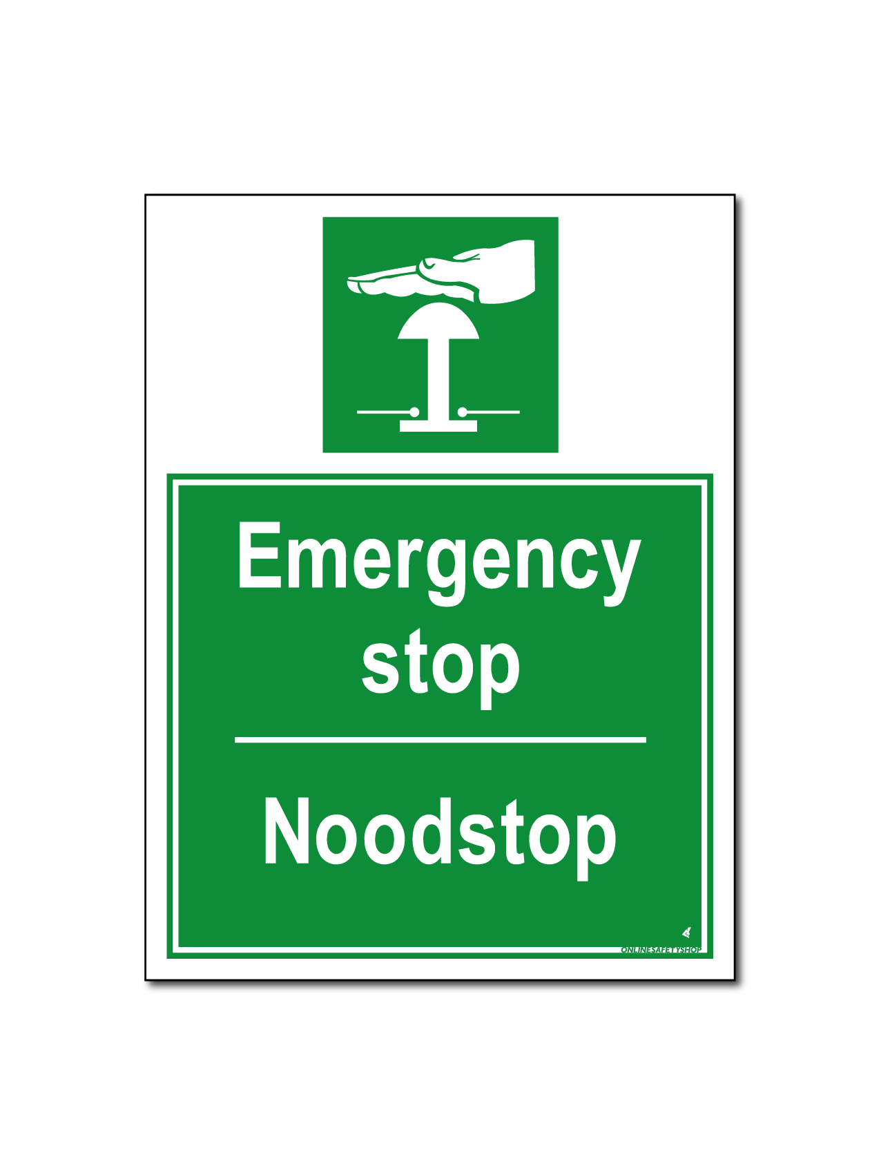 Noodstop Bord / Sticker – Direct Herkenbare Veiligheidsaanduiding