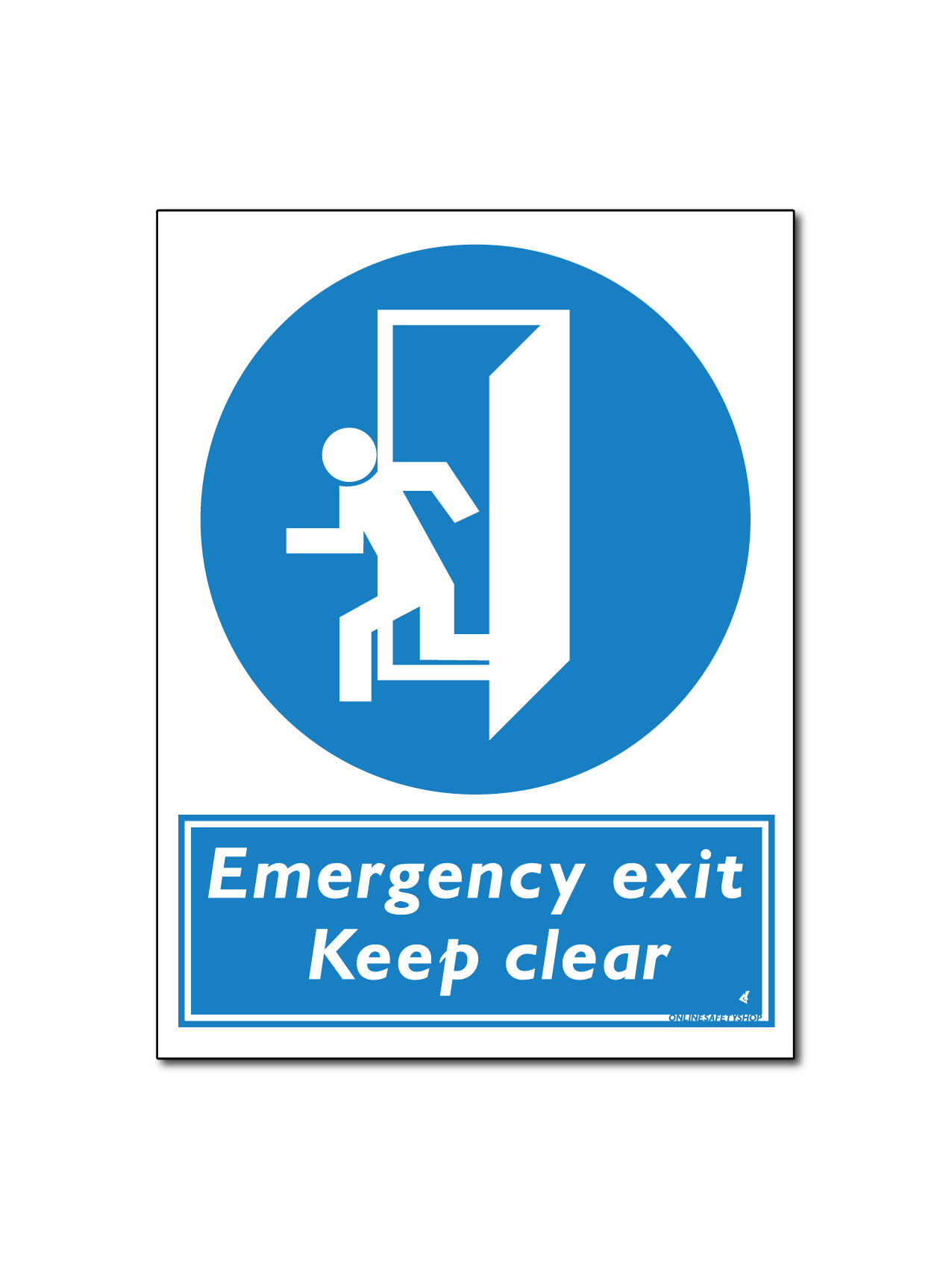 Emergency Exit Keep Clear Bord – Zorg voor Vrije Nooduitgangen
